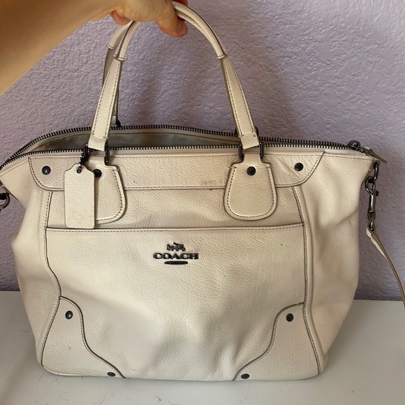 Coach | Bags | Coach Purse In Whitecream Leather | Poshmark